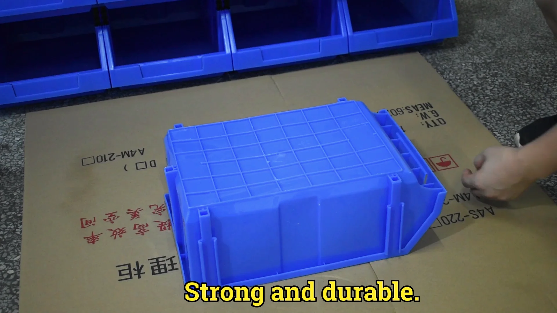 Open Fronted Parts Storage Plastic Box White Stackable Bins Stack ...