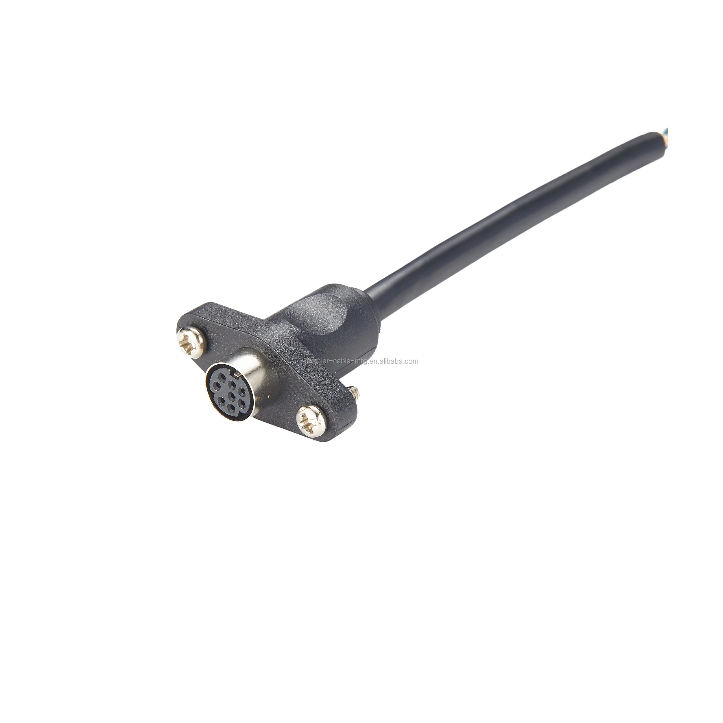 Ps/2 Keyboard & Mouse Panel Mount Cable With Bracket Screw Lock - Buy ...