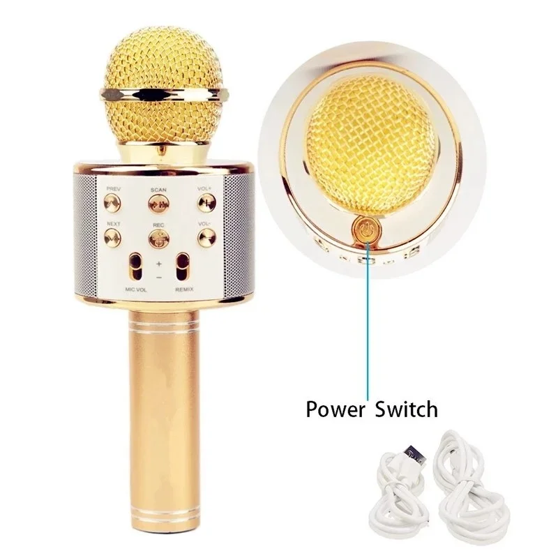 Portable Wireless Karaoke Microphone Bt Ktv Mic Speaker Usb Player ...