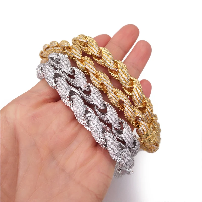 Gold Plated 360 Fully Iced Out Cz Cubic Zirconia Hip Hop Lab Diamond ...