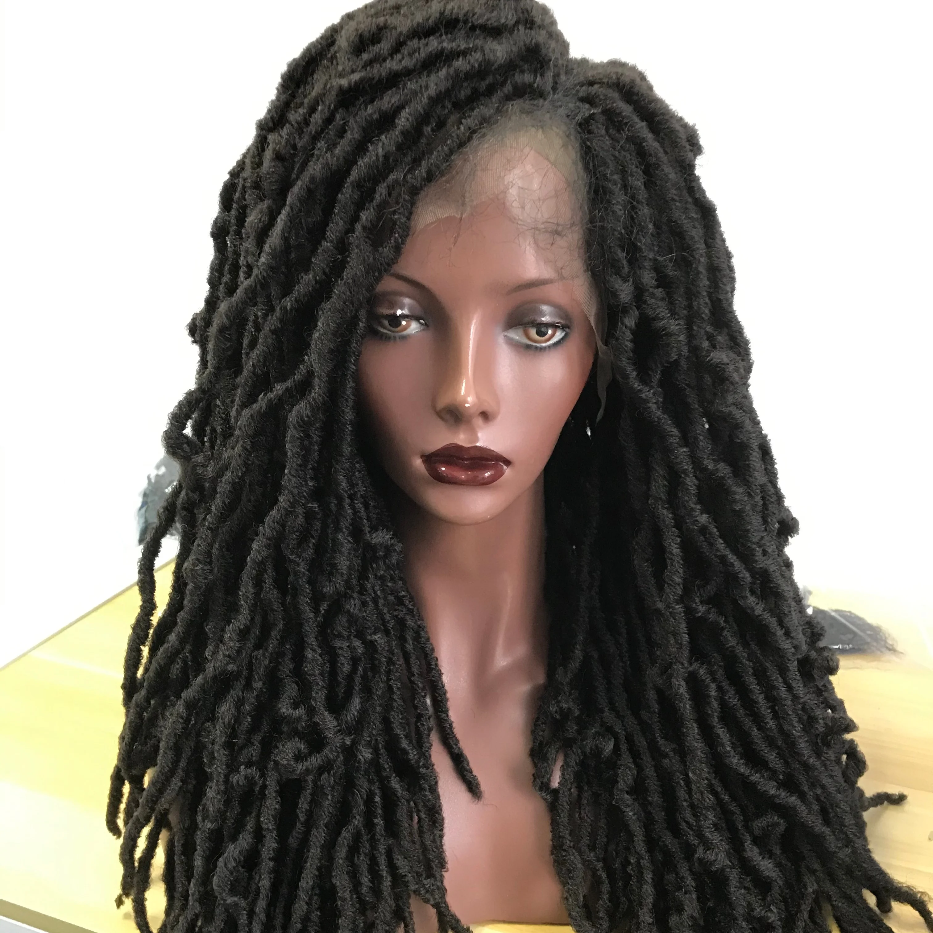 新nu Locs人造locs合成钩针编织物假发t部分花边前nu Loc女神编发蕾丝假发 - Buy 合成头发假发,Nu Locs,T部分假发 ...