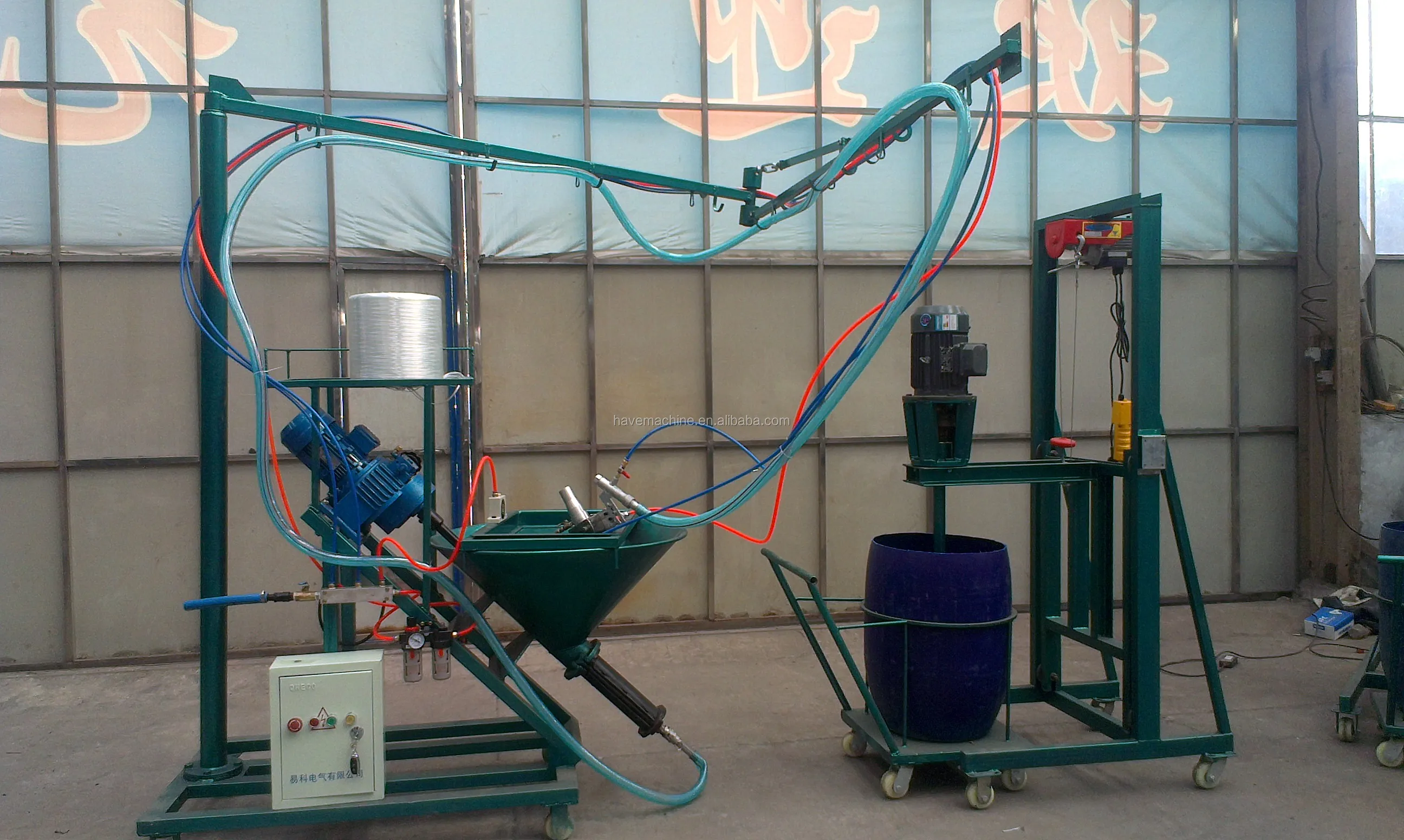 4.5 M Horizontal Suspension Tumbler With Grc Fiberglass Spraying ...