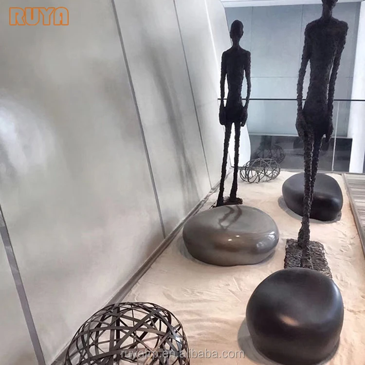 Unique Black Pebble-Styled Fiberglass Benches for Outdoor Garden Patio ...