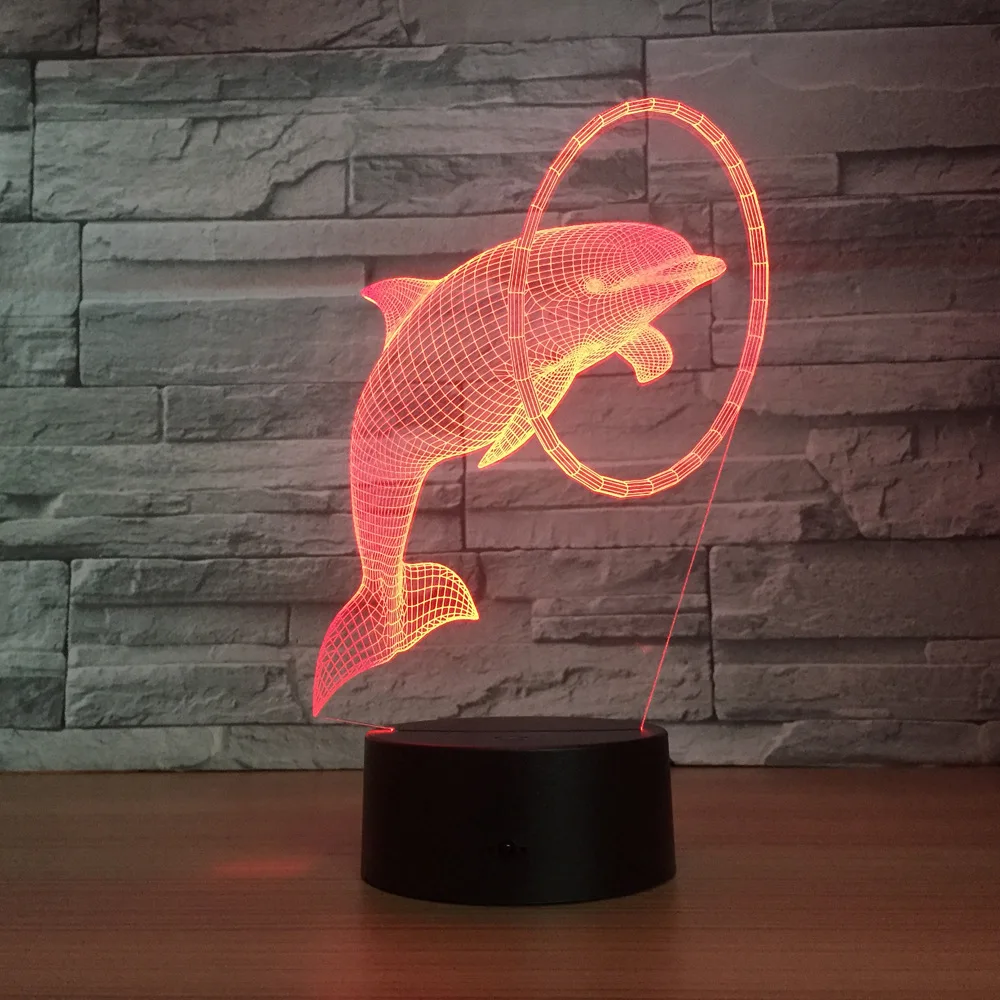 New Dolphin Custom Night Light Creative Fancy Gift Led Eye Protection ...