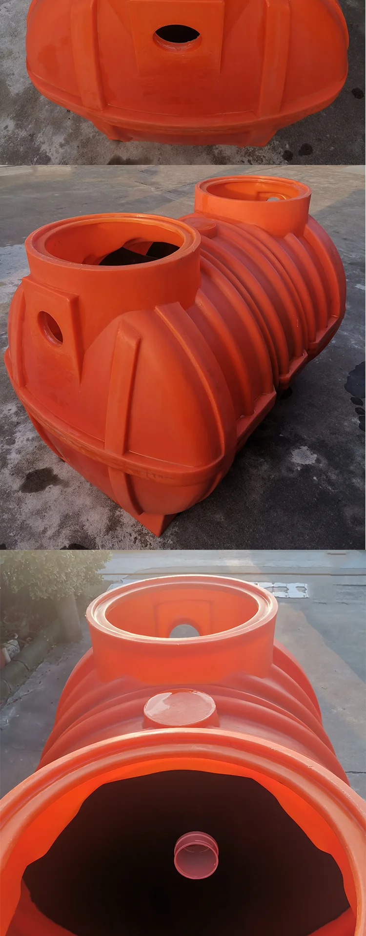 1000l 3 Chamber Biogas Plastic Septic Tank With Bottom Price - Buy ...