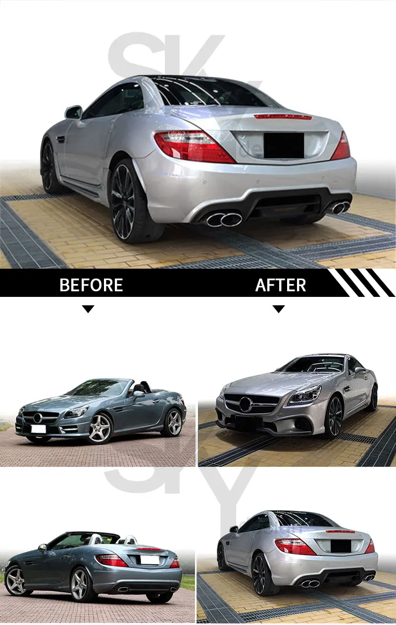 2011-2015 Mercedes SLK Class R172 Bumper Body Kit - WD Style