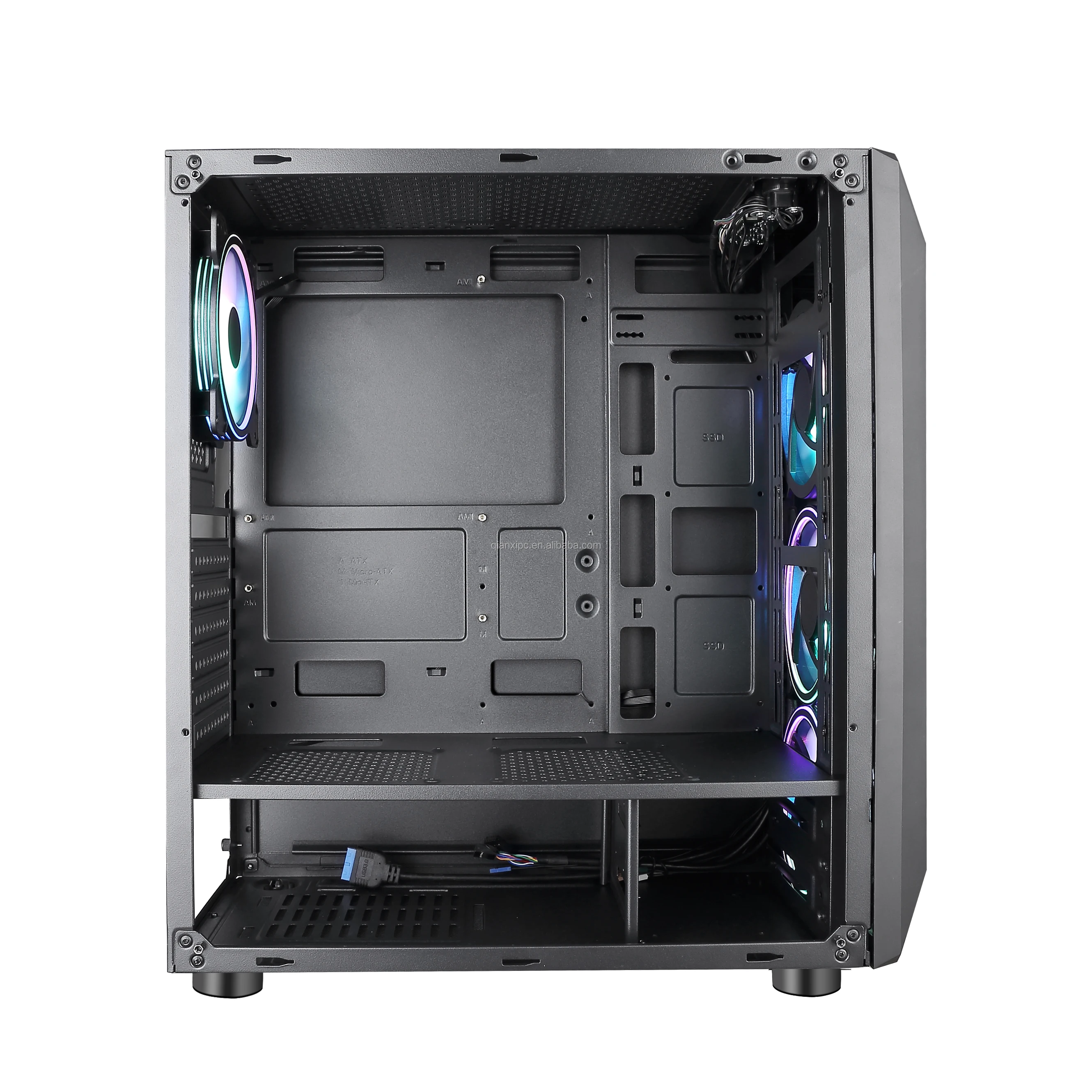 192-16 Atx Gaming Cabinet Pc Cabinet With Tempered Glass And Rgb ...