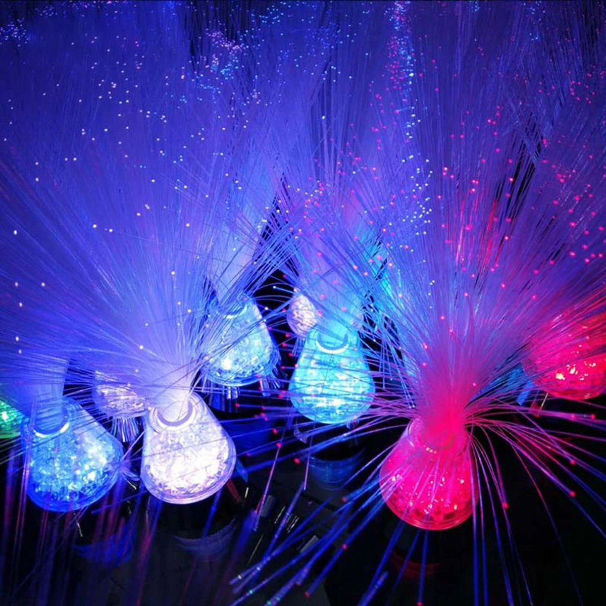 Color Changing Fiber Optic Light Lamp Outdoor Fabric Christmas Interior ...