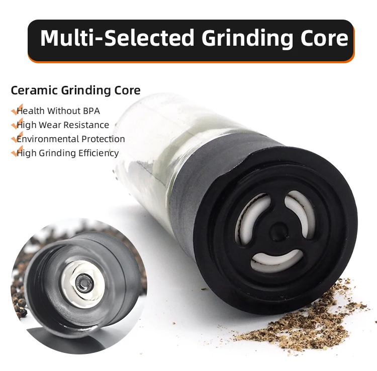 High Quality Salt & Pepper Grinder Cap with 100ml Glass Bottle