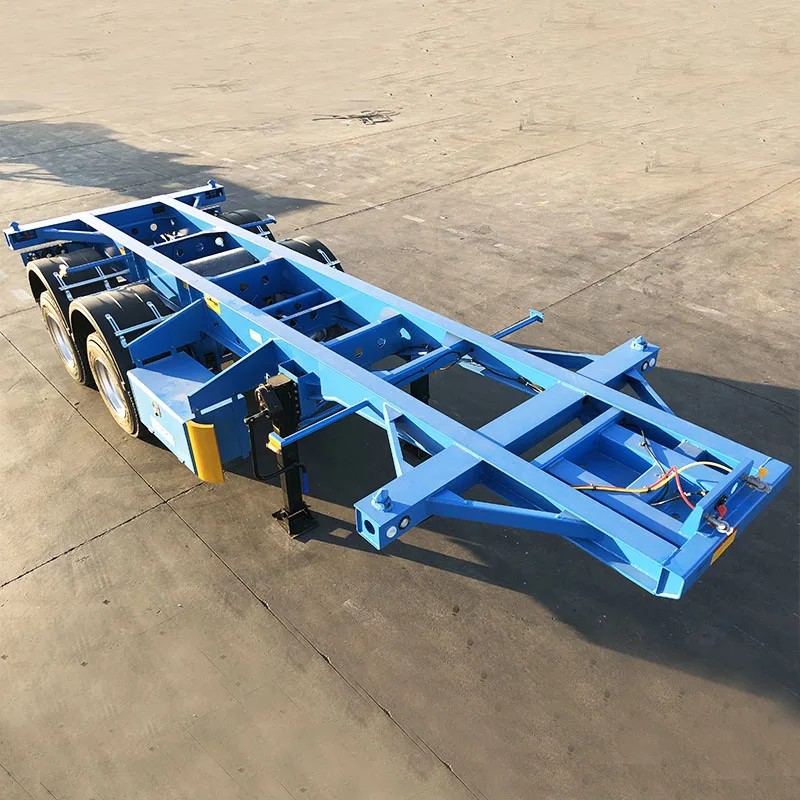 20ft Kerangka Container Semi Trailer Untuk 20 Kaki Gp Hc/hq/reefer ...