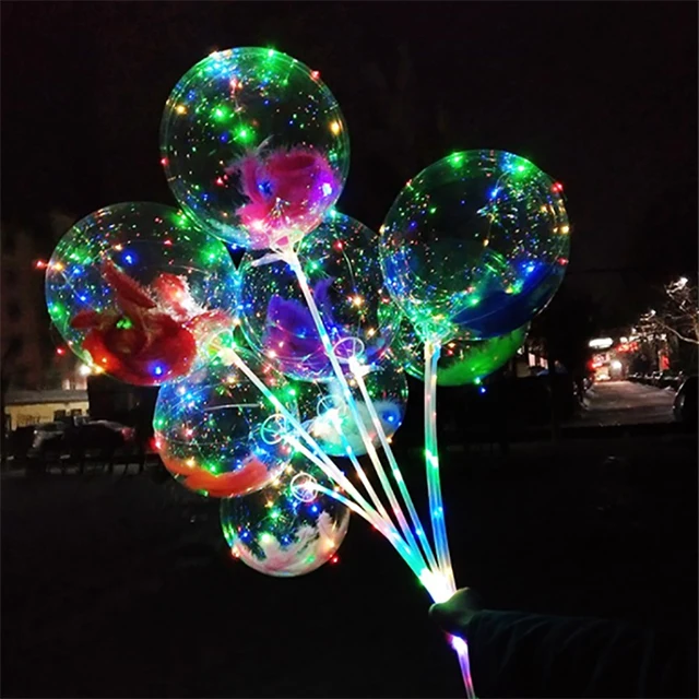 Led Bobo Balloons 20 Inch Flashing Led Light Up Balloon For Birthday ...