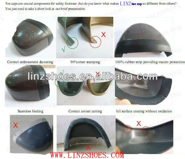 Safety Shoes Steel Toecap En 12568 Stainless Steel Toe Inserts For ...