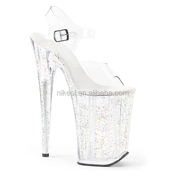 Rncksi 23cm 9-inch Platform Waterproofing Platform Silver Sequins Sky ...