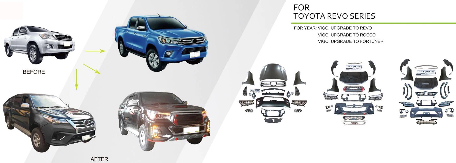 All Series Old Model Upgrade The Old Model Body Kits For Toyota ...