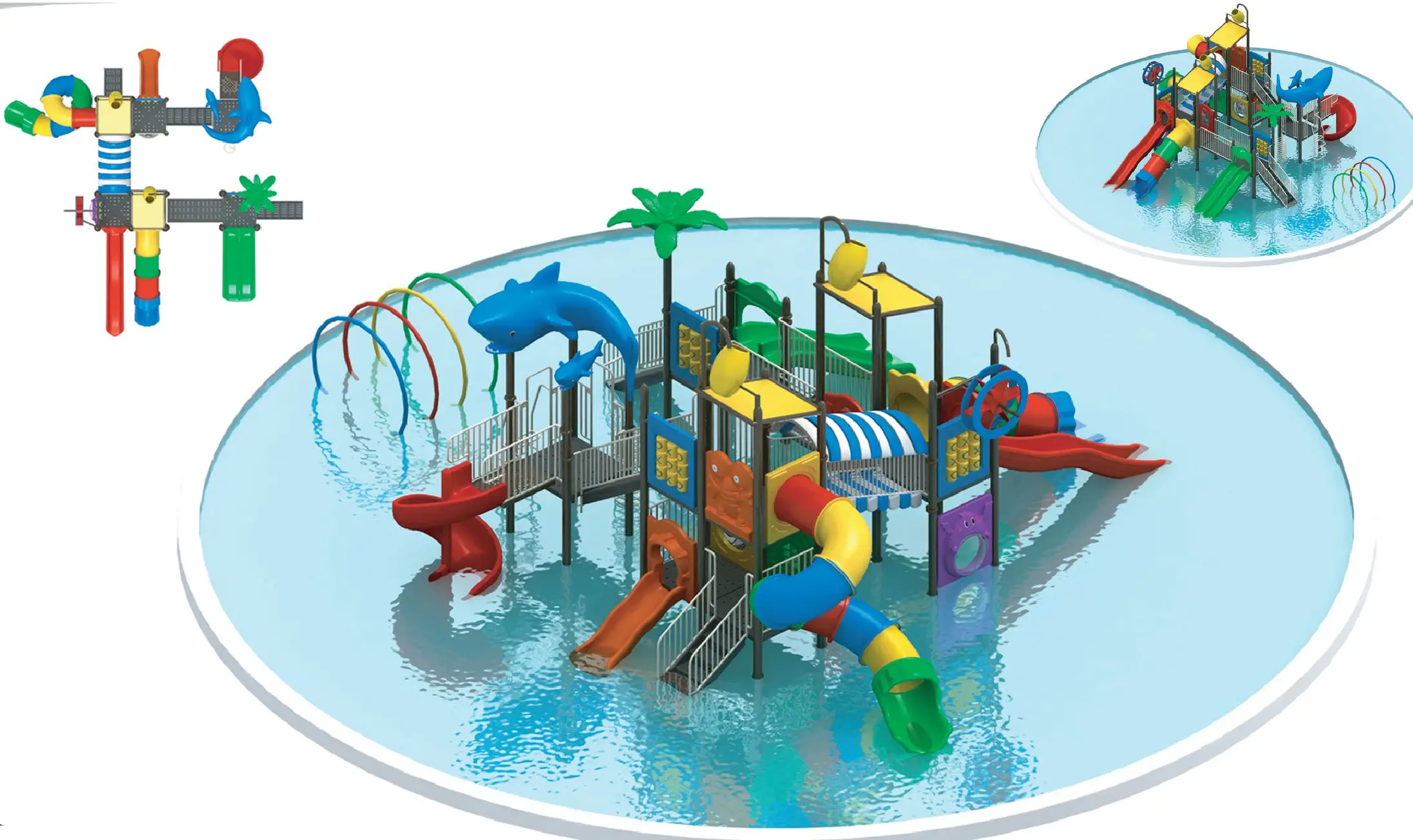 High Quality Beach Spray Water Play Equipment Kids Mini Water Park ...