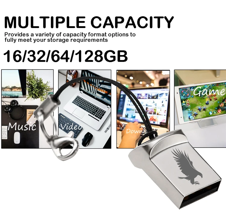 Mini Metal USB Flash Drives - 4GB to 64GB Storage