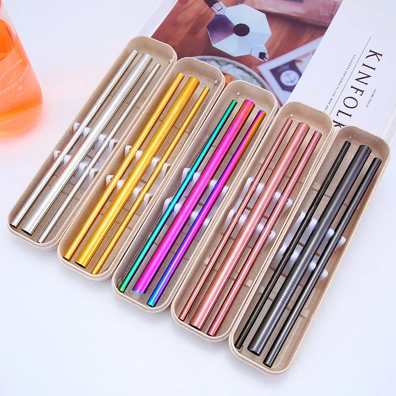Stainless Steel Bubble Tea Straws Pearl Milk Tea Metal Reusable ...