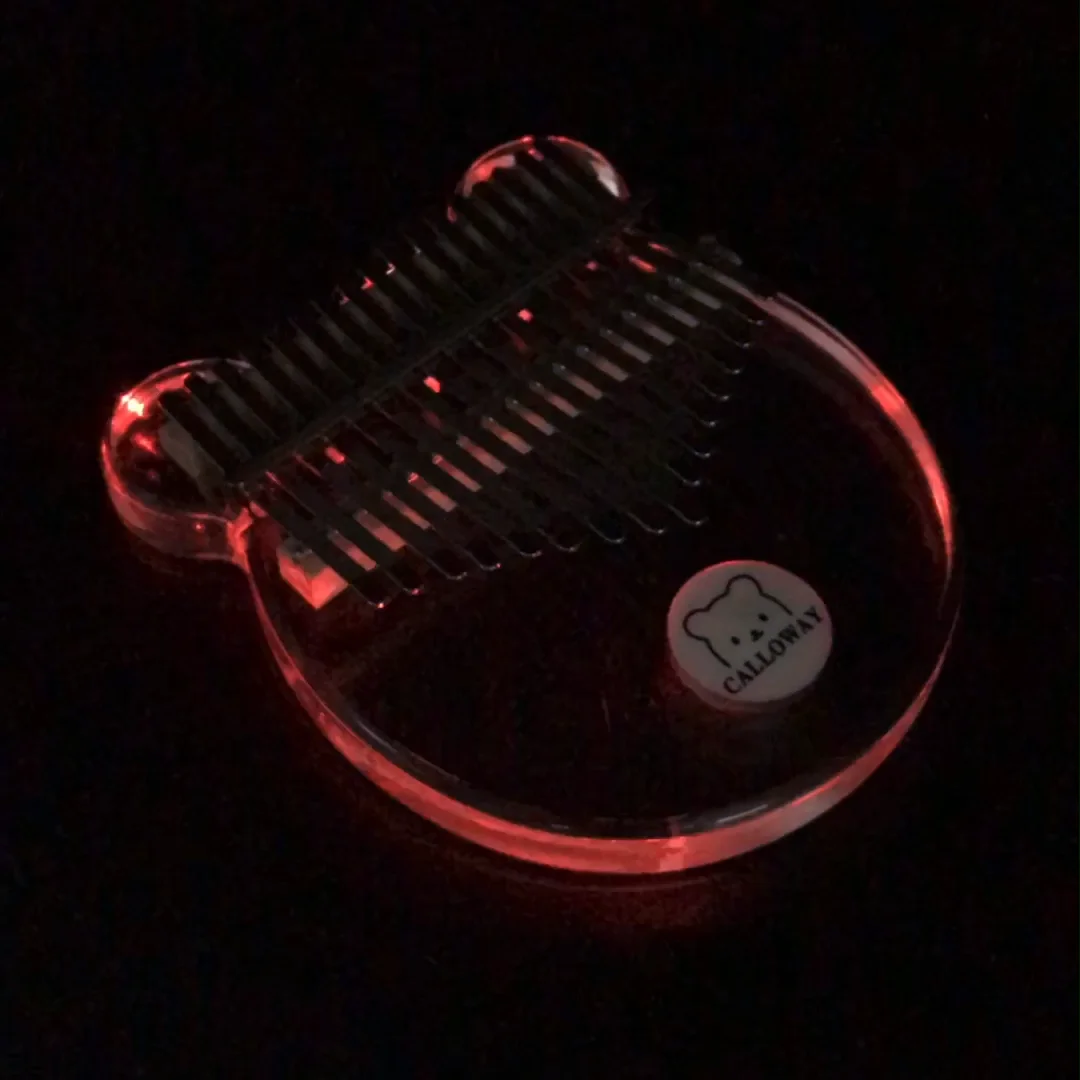 Crystal Kalimba Discoloration 17 Key Thumb Piano Flash Color ...