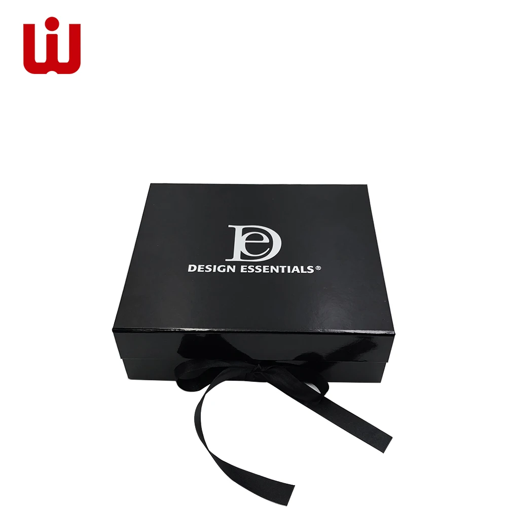 Custom Printed Luxury Black Paper Cardboard Gift Box