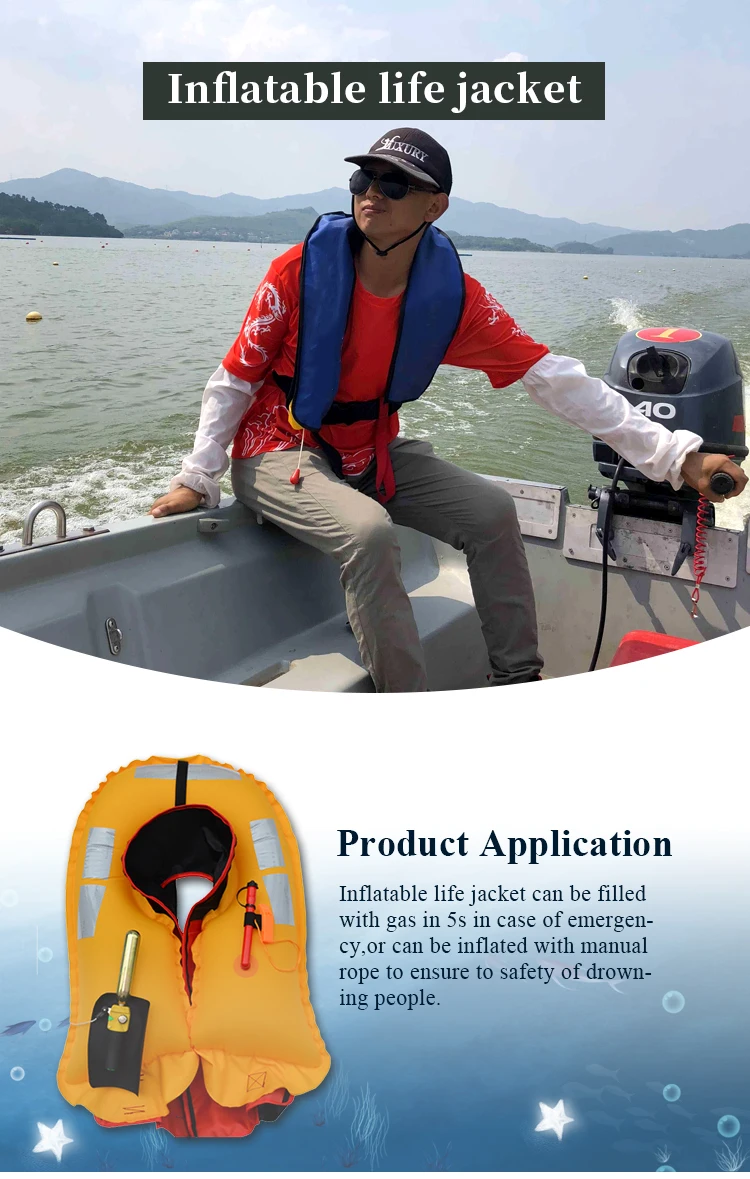 150n Automatic Inflatable Life Jacket With Co2 33g Cylinder - Buy Life ...