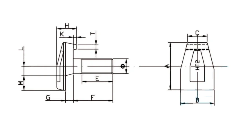 T89 Elevator Lifts T Type Guide Rail Clip 45*56*25mm