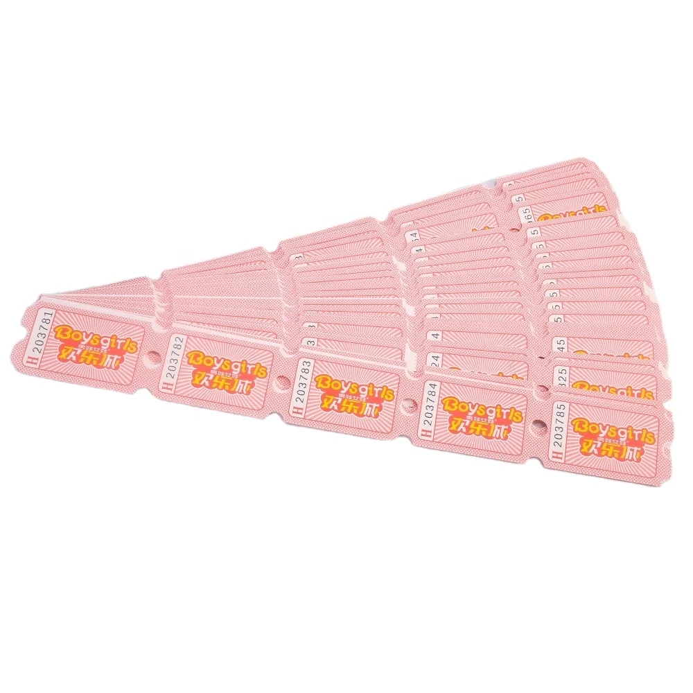 Custom Printed Arcade Game Redemption Raffle Tickets