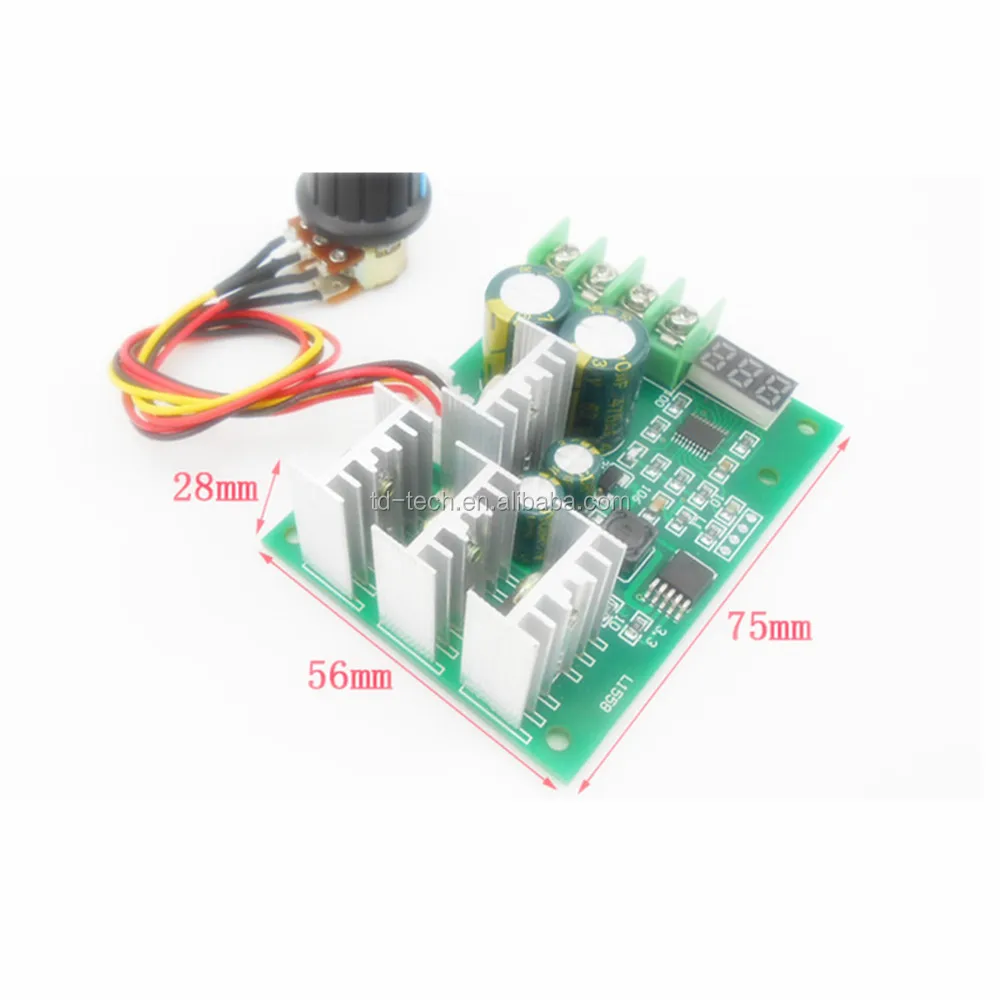 Taidacent 60v 1500w Dc Motor Controller Board Rpm Display 24 Volt Speed ...