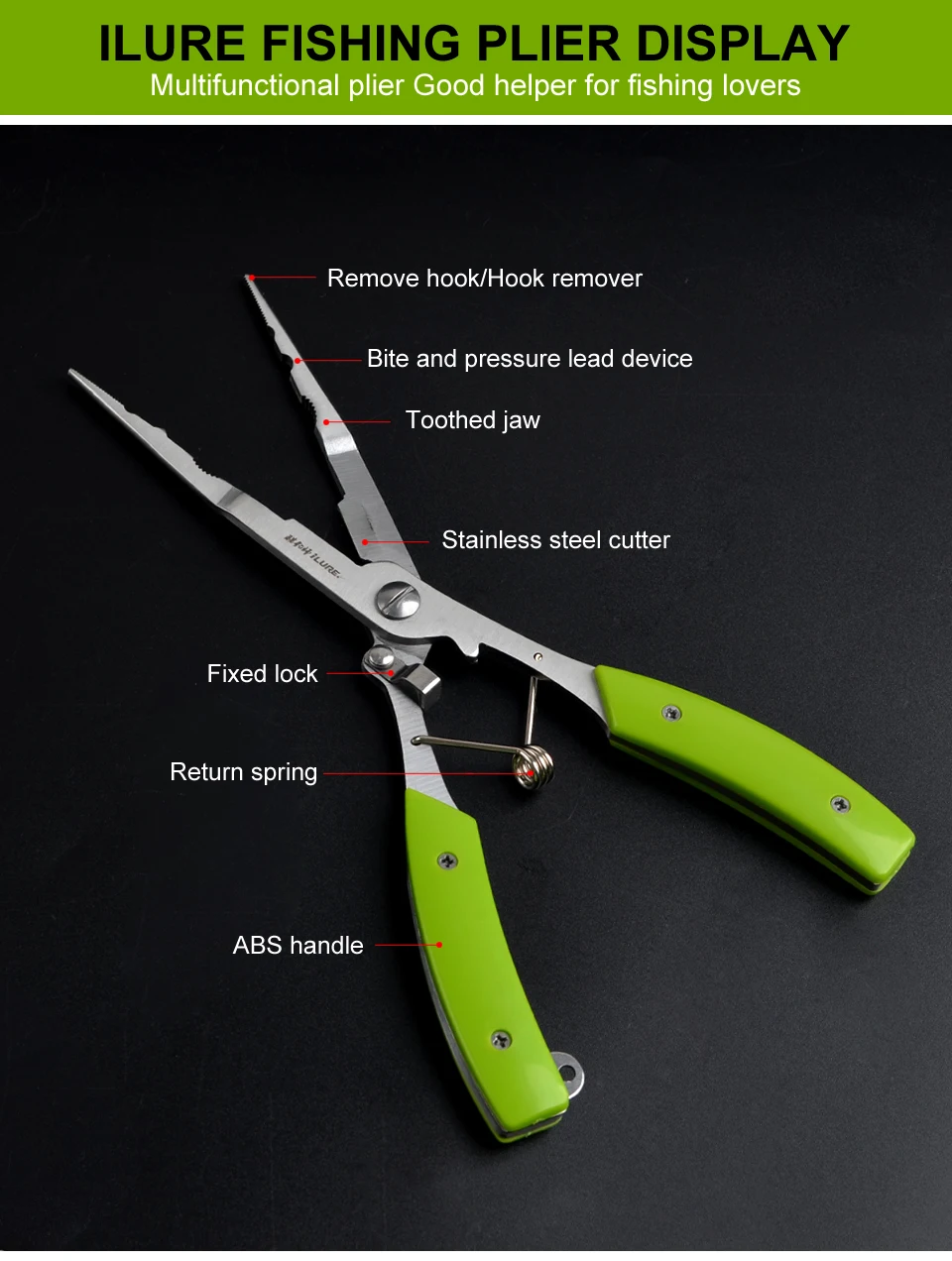 ILURE Outdoor Fishing Tool - Stainless Steel Fishing Plier