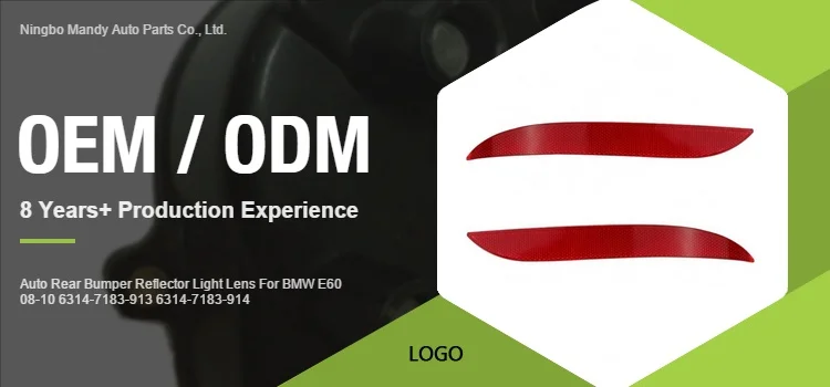 BMW E60 08-10 Rear Bumper Reflector Lights - 6314-7183-913 & 6314-7183-914