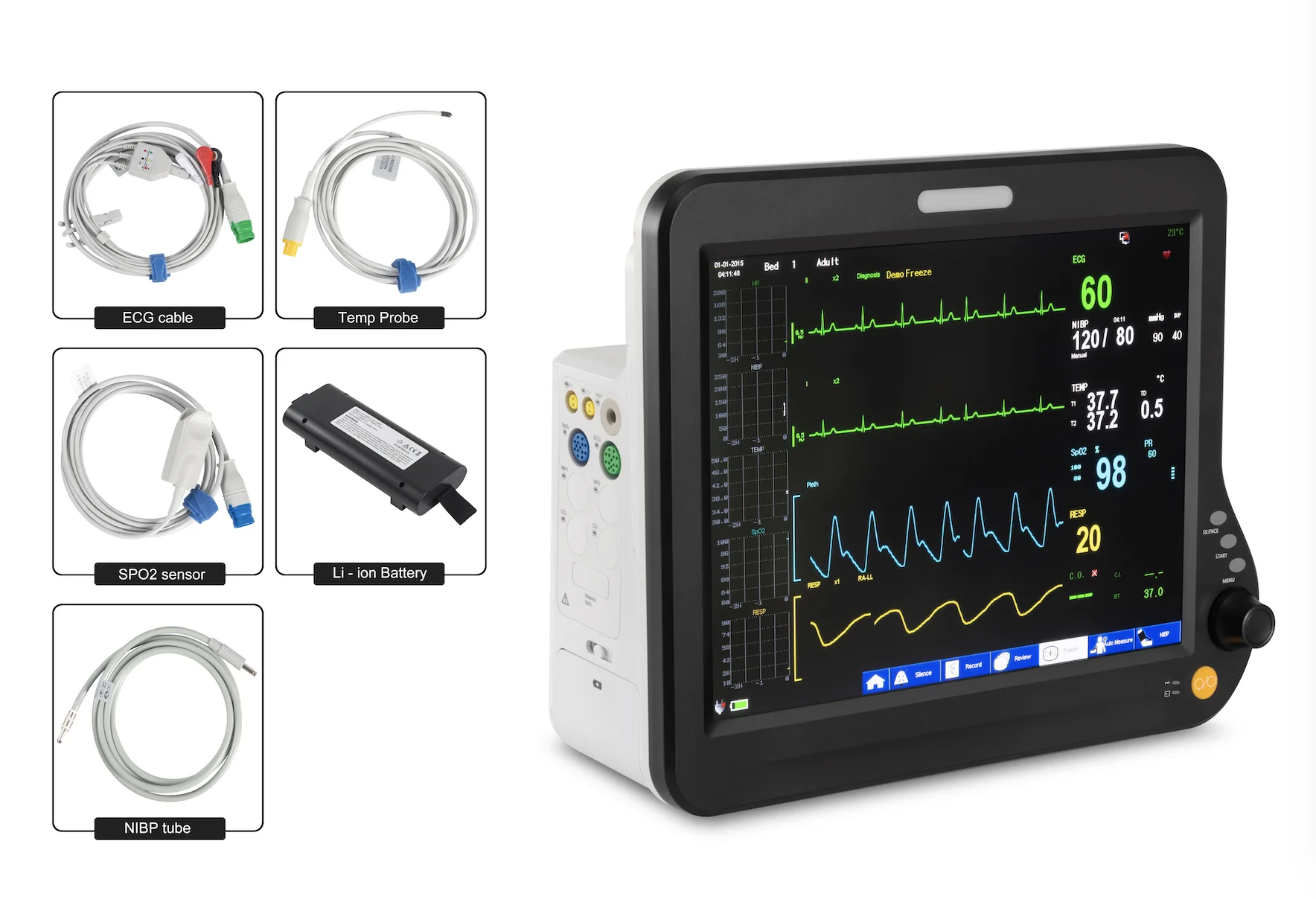 Veterinary 15 Inch Multi-Function Monitor with Capnograph