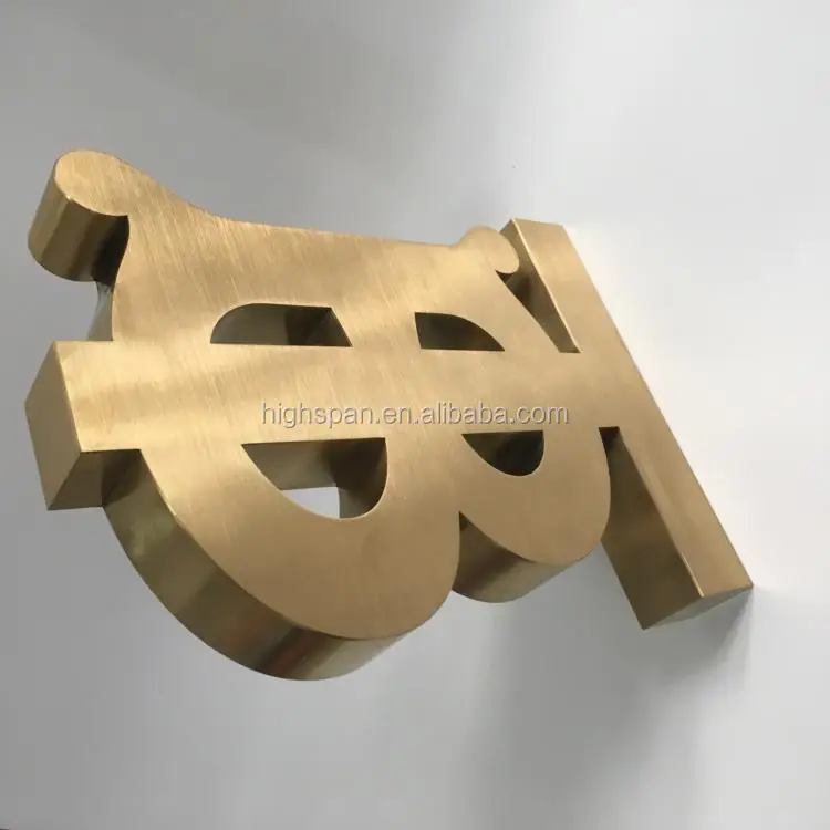 Light Weight Self Adhesive Metal Letter Polished Sign Painted 3d ...
