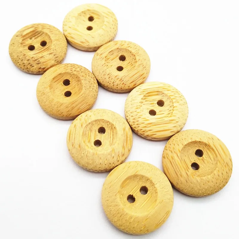 15mm 24L Natural Bamboo Button in Natural Color, Shirt Bamboo Button ...