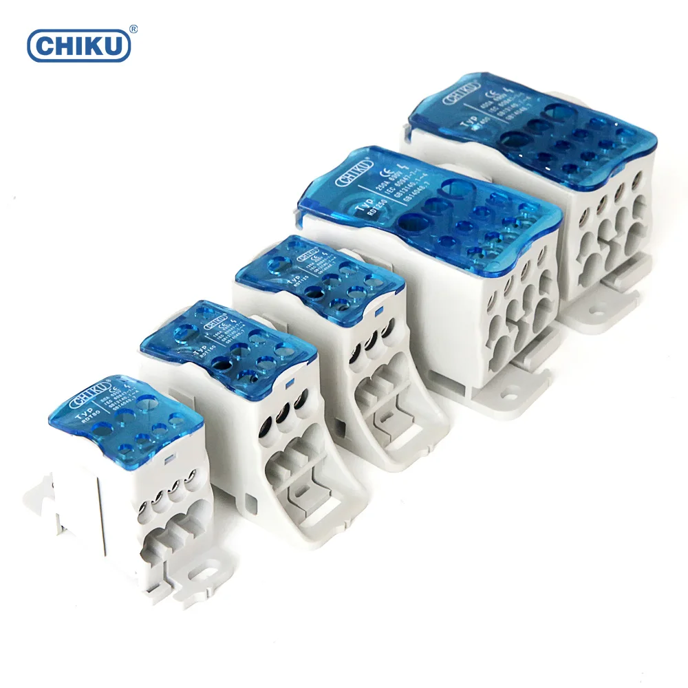 Ukk 125a Bus Bar Powerdistribution Block Box,Electric Distributing Din Rail Terminal Block 80a ...