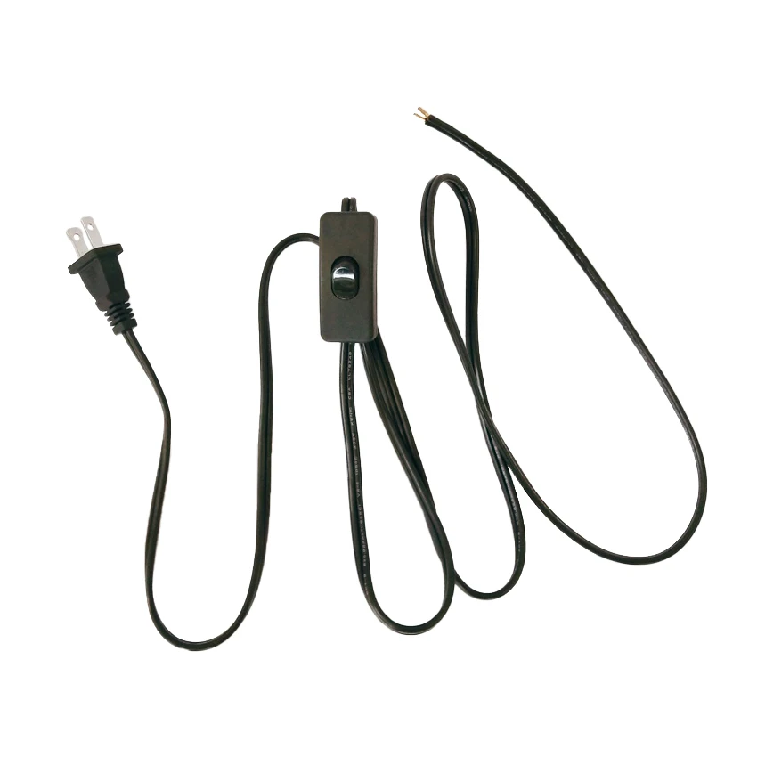 2 Pin US Plug Flat 2x0.824mm2 SPT 2 PVC Insulated Lamp Light Power Cord ...