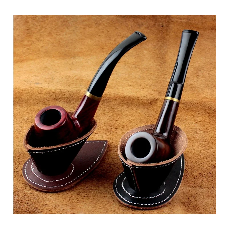 Handmade Genuine Leather Smoking Pipe Stand For Single Tobacco Pipe ...