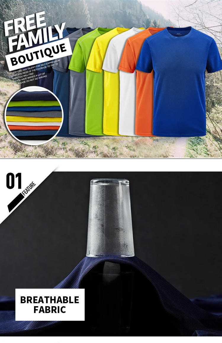 Custom Men L-8xl Spandex Polyester Quick Dry Printed T-shirt Blank Short Sleeve Shirt Print ...