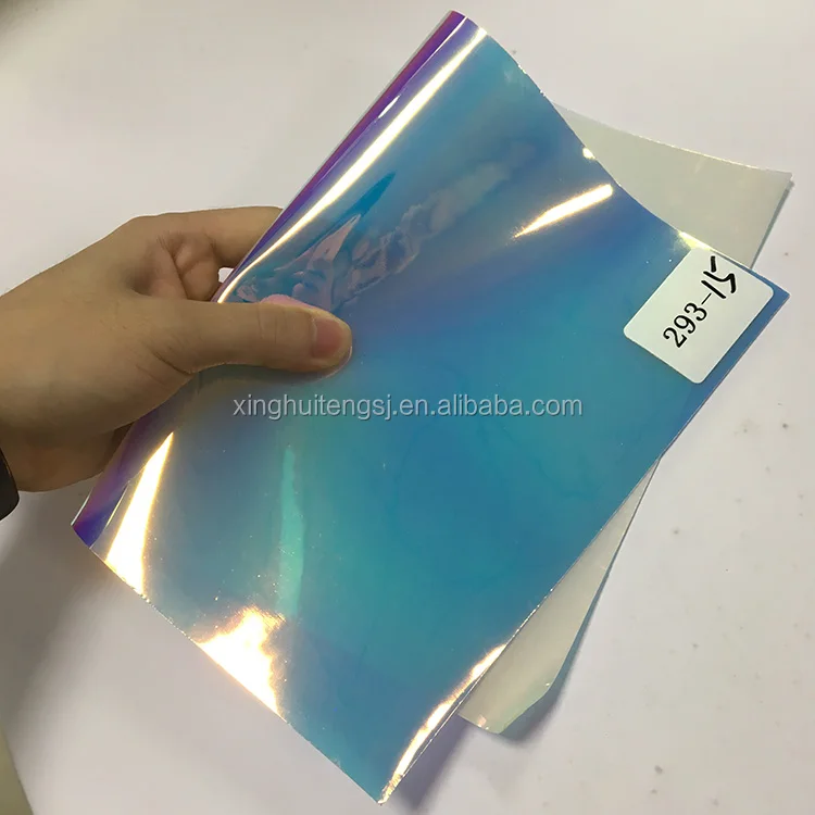 Pvc Mirrored Shiny Iridescent Transparent Plastic Dichroic Film For ...