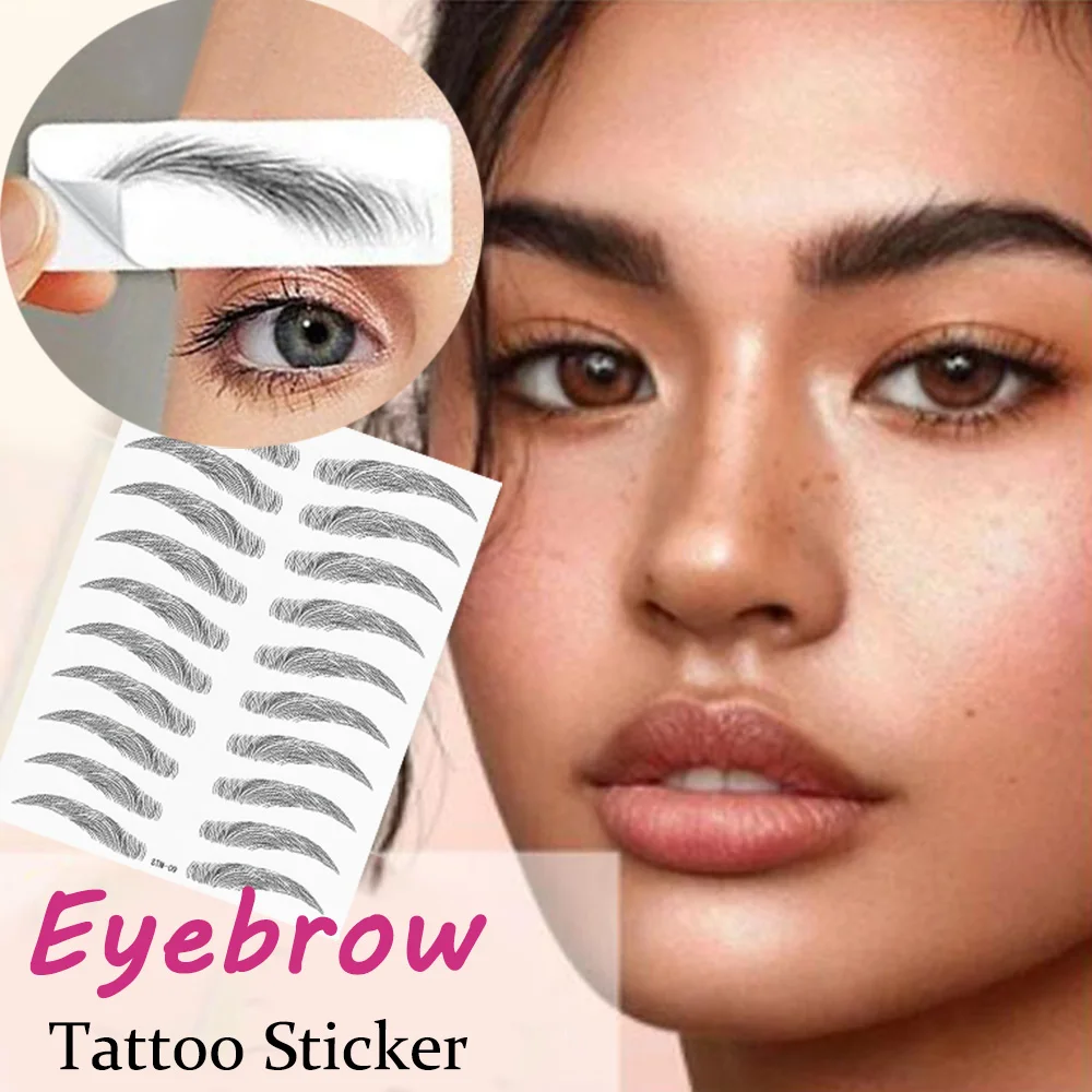 Tattoo Temporary Eyebrow Stick On Eyebrows Waterproof 3d Tatoo Brow ...