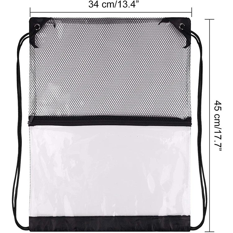 Heavy-duty Large Clear Pvc Drawstring Bag Waterproof Pvc Backpack With ...