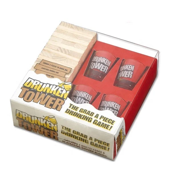 Drunken Tower Blocks Game Set - Eco-Friendly Stacking Block Game for ...