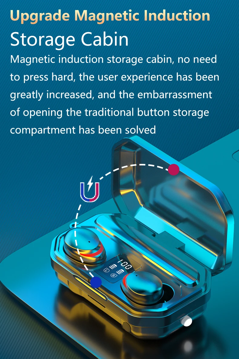 3500mah M15 9d Tws Bt 5.0 Earphone Touch Music Wireless Headphone With ...