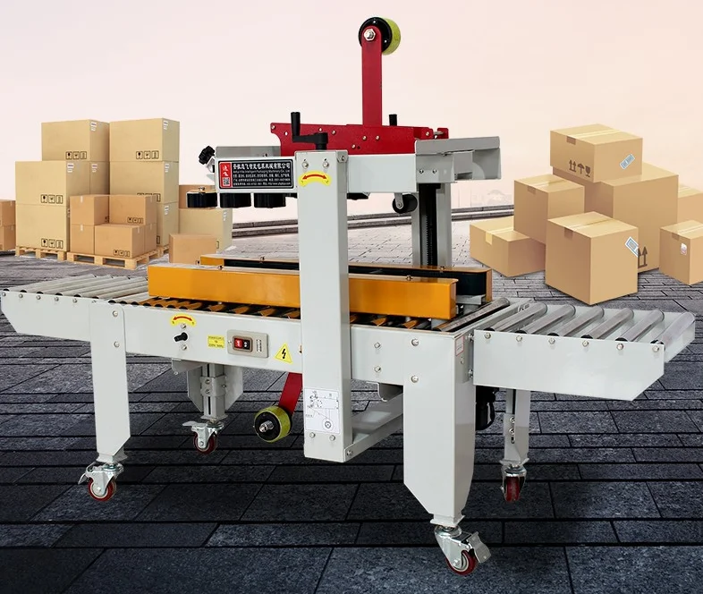 Semiautomatic Corner Side Edge Sellotape Case Carton Box Taping Sealing ...