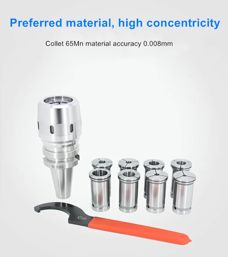 BT40-C32- 105L Straight Collets Chuck Sets for CNC Machines