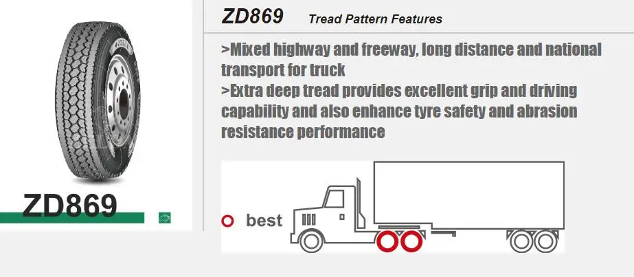 ZELDA Thailand Truck/bus Tyre 295/75R22.5 - Durable & Long-lasting