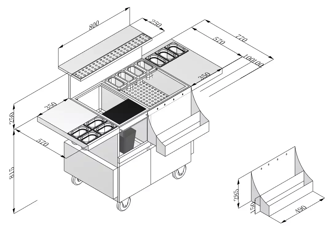Removable Outdoor Custom Removable Cocktail bar Mobile Bartender Ice ...