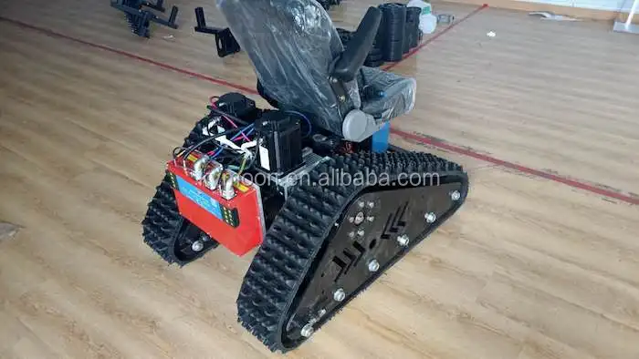 Customized Triangle Rubber Tracked Wheelchair With Remote Control Motor ...