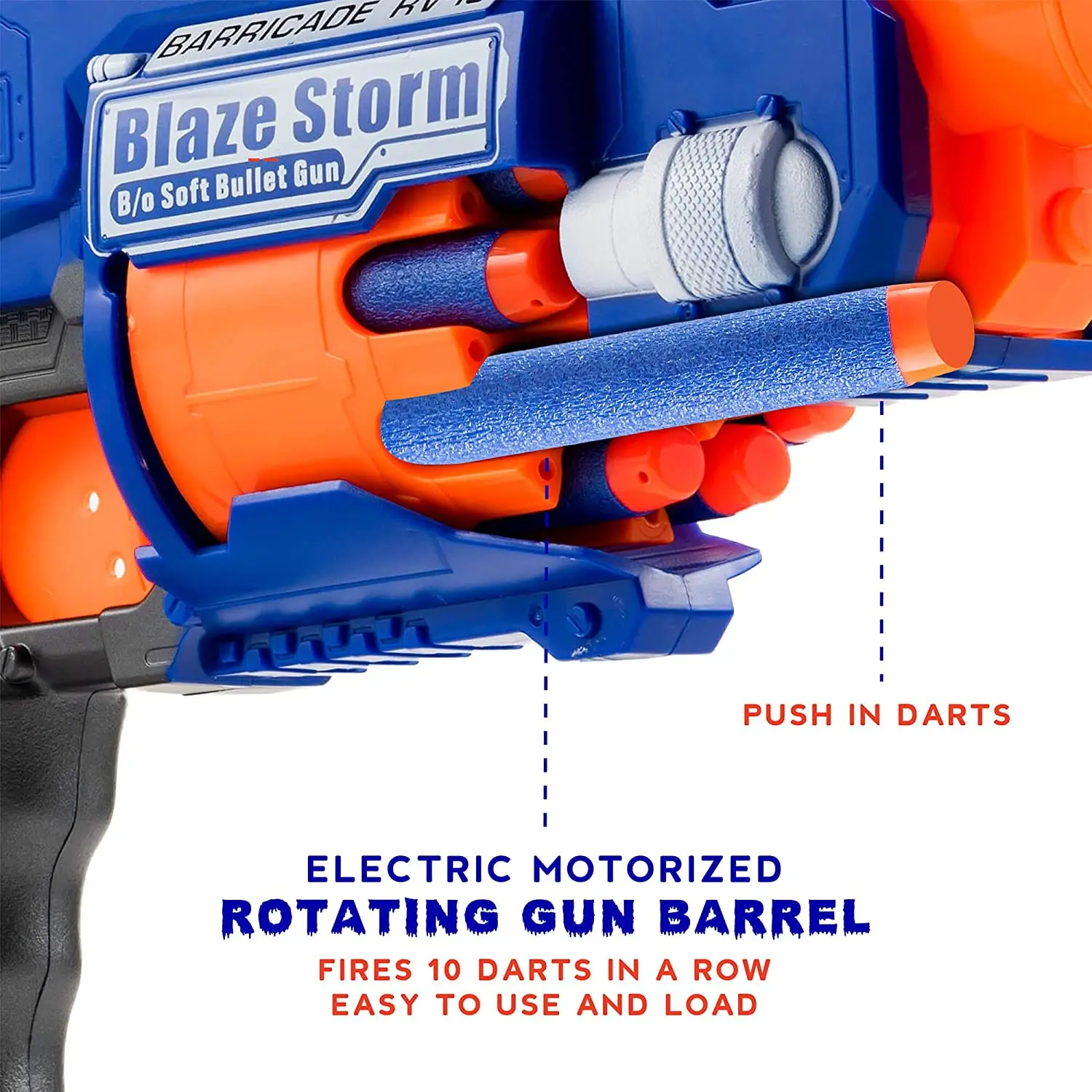 Motorized Blaster Toy Gun - Long Distance Fun with Darts