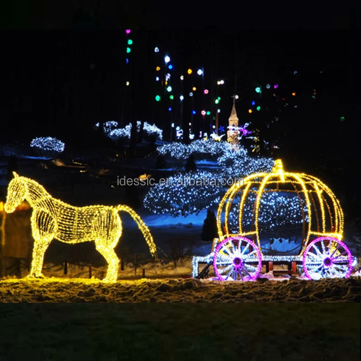Outdoor LED Christmas Lighted Animals - Life Size Sculptures