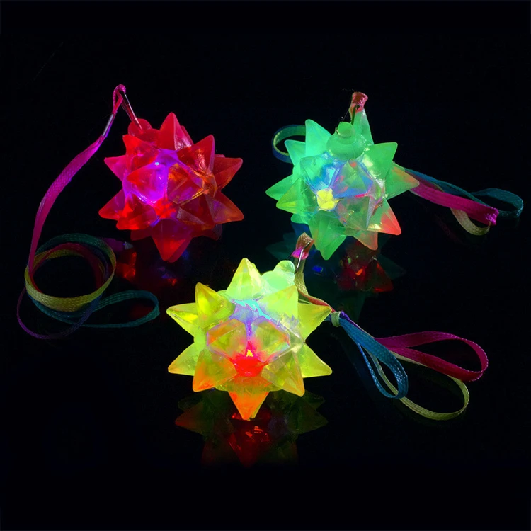 Light-Up Necklace Crystal Star PVC Necklace Flashing Toy Party Glow ...