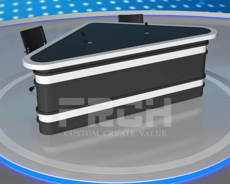 Customized Tv Station Live Streaming Studio Table Broadcast News ...